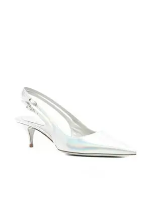 Rene Caovilla 55mm Iridescent Slingback Pumps