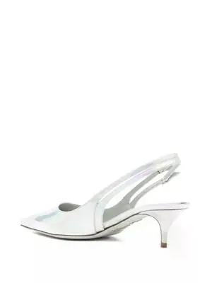 Rene Caovilla 55mm Iridescent Slingback Pumps