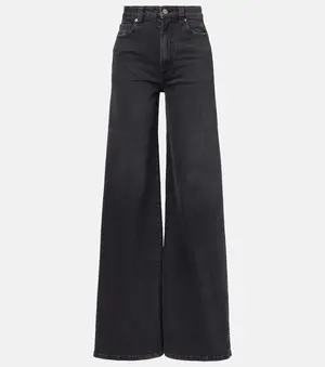 Khaite Dane Wide-leg Jeans - Black