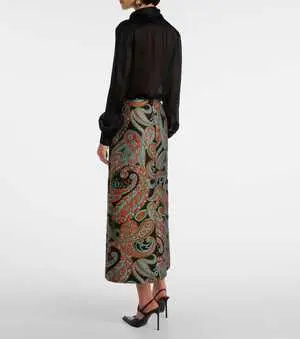 Etro Paisley Jacquard Midi Skirt