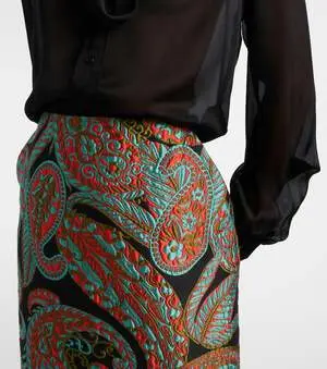 Etro Paisley Jacquard Midi Skirt