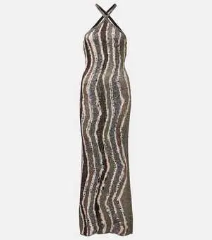 Missoni Sequined Open-back Lamé Gown - Multicoloured