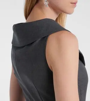 SELF-PORTRAIT Wool-blend Midi Dress