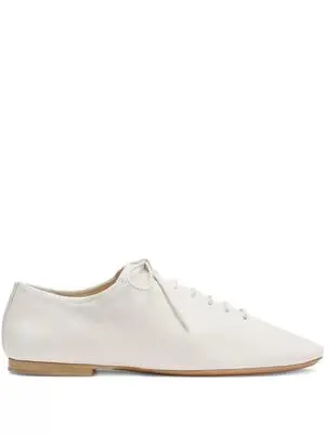 LEMAIRE Souris" Flat Classic Derbies In Washed Nappa Lambskin - White