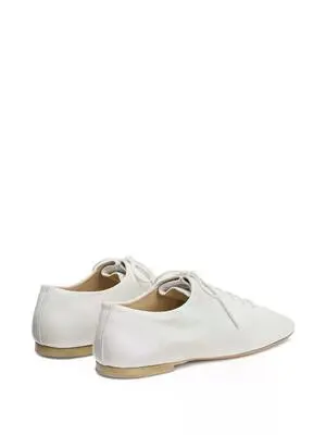 LEMAIRE Souris" Flat Classic Derbies In Washed Nappa Lambskin - White