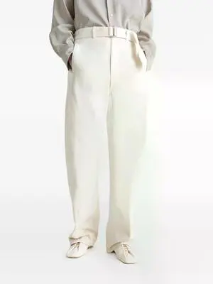 LEMAIRE Souris" Flat Classic Derbies In Washed Nappa Lambskin - White