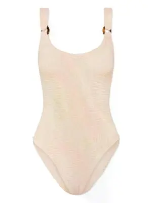 Hunza G Ring-detail One-piece Swimsuit - Pink