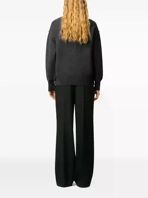AMI Paris De Coeur Crewneck Wool Sweater