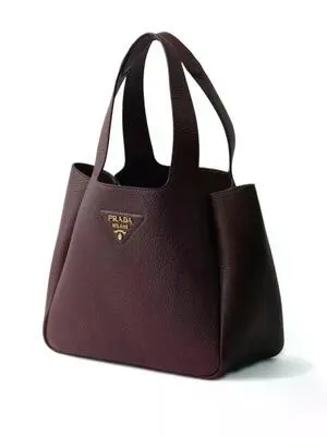 Prada Leather Tote Bag - Red