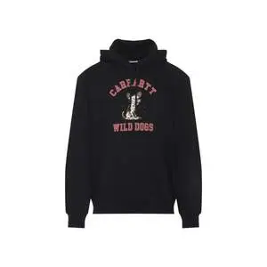 Carhartt Work In Progress Cotton Hooded Wild Dog Sweatshirt - Black