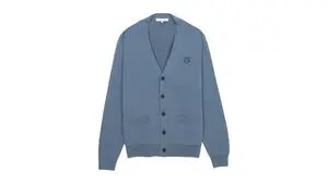 Maison Kitsuné Bold Fox Head Cardigan - Blue