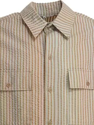 KAPTAIN SUNSHINE Safari Striped Shirt Jacket