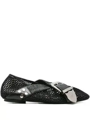 Toga Buckle-detail Mesh Flats