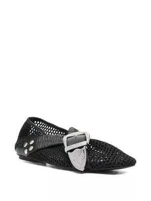 Toga Buckle-detail Mesh Flats