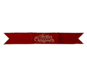 VALERIE PARR HILL 6' X 44' Velvet 'merry Christmas' Banner Val Erie - One-color