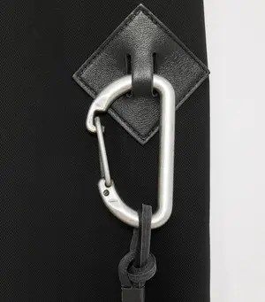 Loewe Cotton Buckle-detail Pleated Trousers - Black