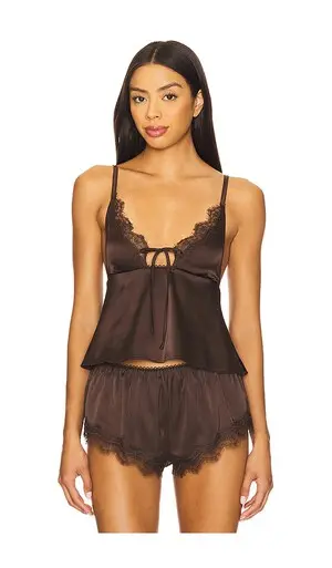 KAT THE LABEL Sorrento Camisole - Espresso