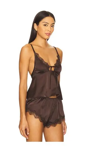 KAT THE LABEL Sorrento Camisole - Espresso