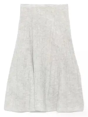 TWINSET Ribbed Flared Midi Skirt