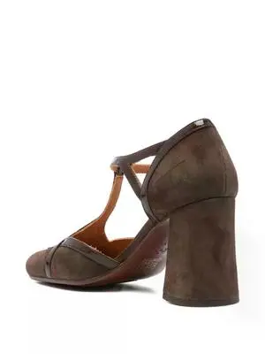 Chie Mihara 80mm T-bar Block-heel Pumps