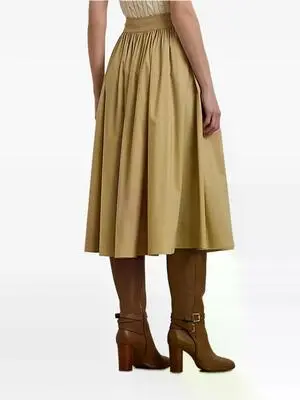 Ralph Lauren Button-front A-line Midi Skirt