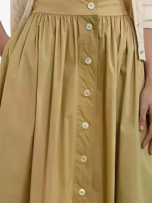 Ralph Lauren Button-front A-line Midi Skirt