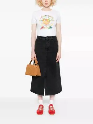 A.p.c. Split-front Denim Midi Skirt