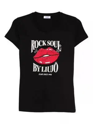 Liu Jo Lips-print T-shirt