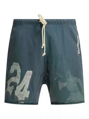 RRR123 Graphic-print Track Shorts