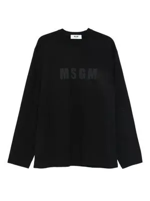MSGM Logo-print Long-sleeve T-shirt