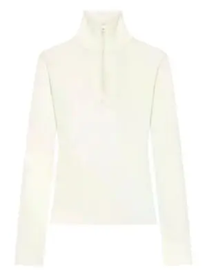 COURREGES Half-zip Long-sleeve Jumper - White