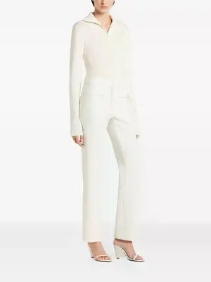 COURREGES Half-zip Long-sleeve Jumper - White