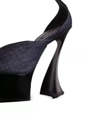 MUGLER Ankle-strap Mules