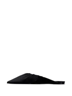 MUGLER Pleated Point-toe Flats
