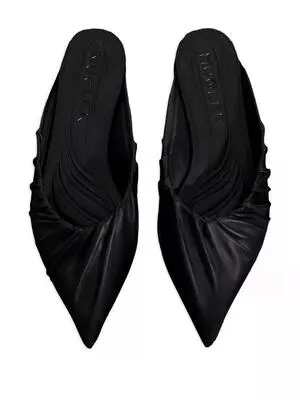 MUGLER Pleated Point-toe Flats