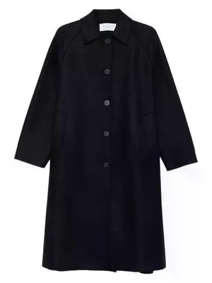 Harris Wharf London Button-front Virgin Wool Coat - Blue
