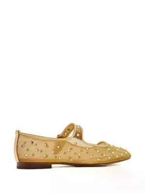 Sam Edelman Crystal-embellished Mesh Ballet Flats