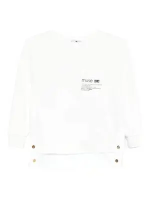 Elisabetta Franchi Graphic Print Crewneck Sweatshirt - White