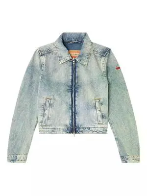 DIESEL Zip-fastening Denim Jacket With Shoulder Detail
