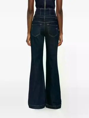 Pinko High-waisted Flare Leg Jeans With Belt