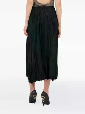 Roberto Cavalli Pleated Midi Skirt - Black