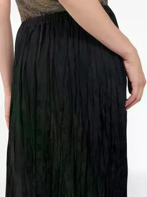 Roberto Cavalli Pleated Midi Skirt - Black