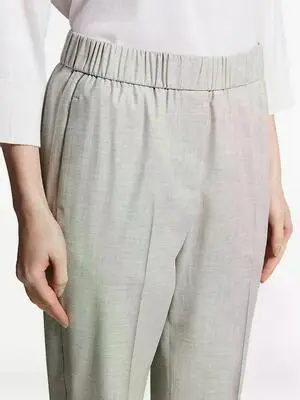 Peserico Side-stripe Cropped Trousers - Grey
