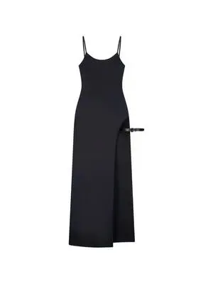 Coperni Side-split Strap Midi Dress - Black
