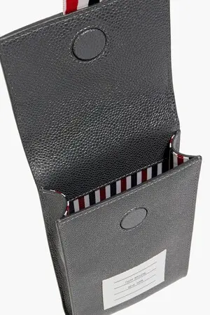 Thom Browne Pebbled Leather Phone Pouch