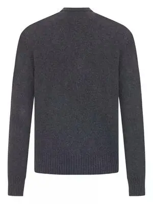 AMI Paris De Coeur Cashmere Cardigan - Grey
