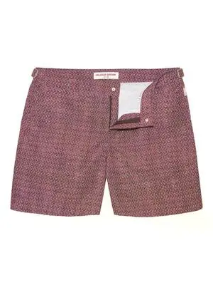 Orlebar Brown Bulldog Ripcord-pattern Swim Shorts - Red