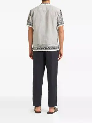 Orlebar Brown Maitan Patterned Linen Shirt