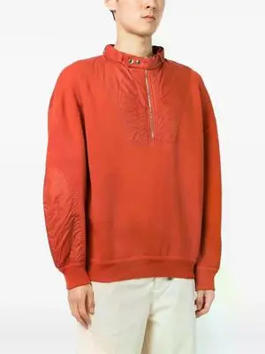 MARANT Paneled Half-zip Sweatshirt - Red