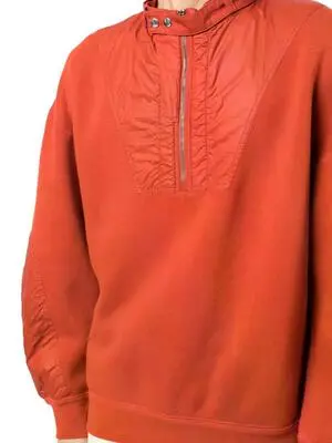 MARANT Paneled Half-zip Sweatshirt - Red
